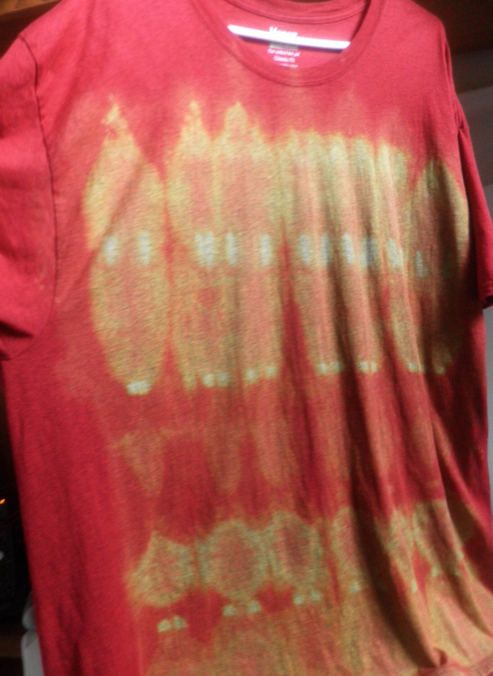 T-shirt Muted Tye-dye Size 3XL Red Golds and Greens - Etsy