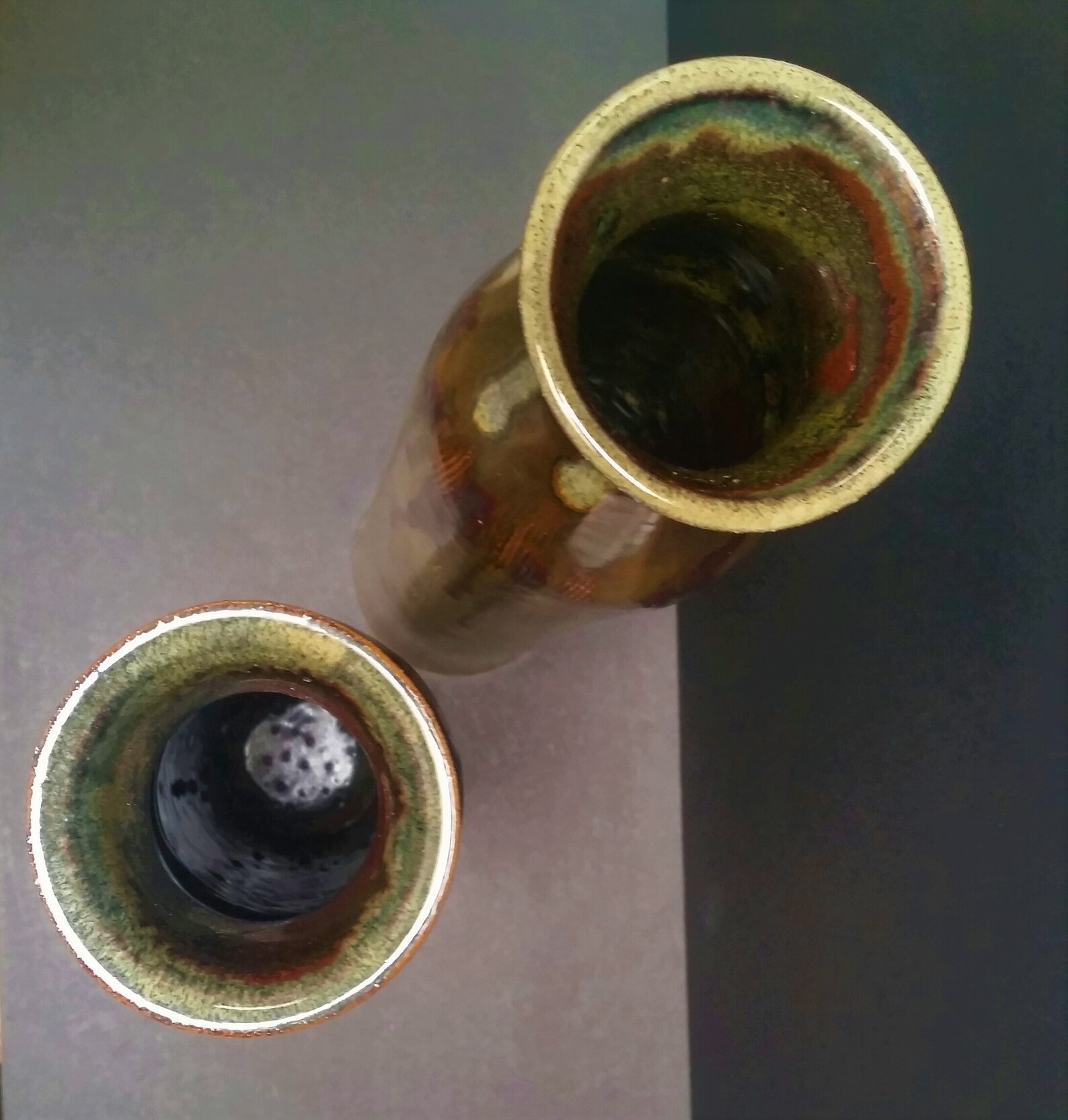 Long Tall Stoneware Vases Pair of 2 Pottery Vases/bottles - Etsy