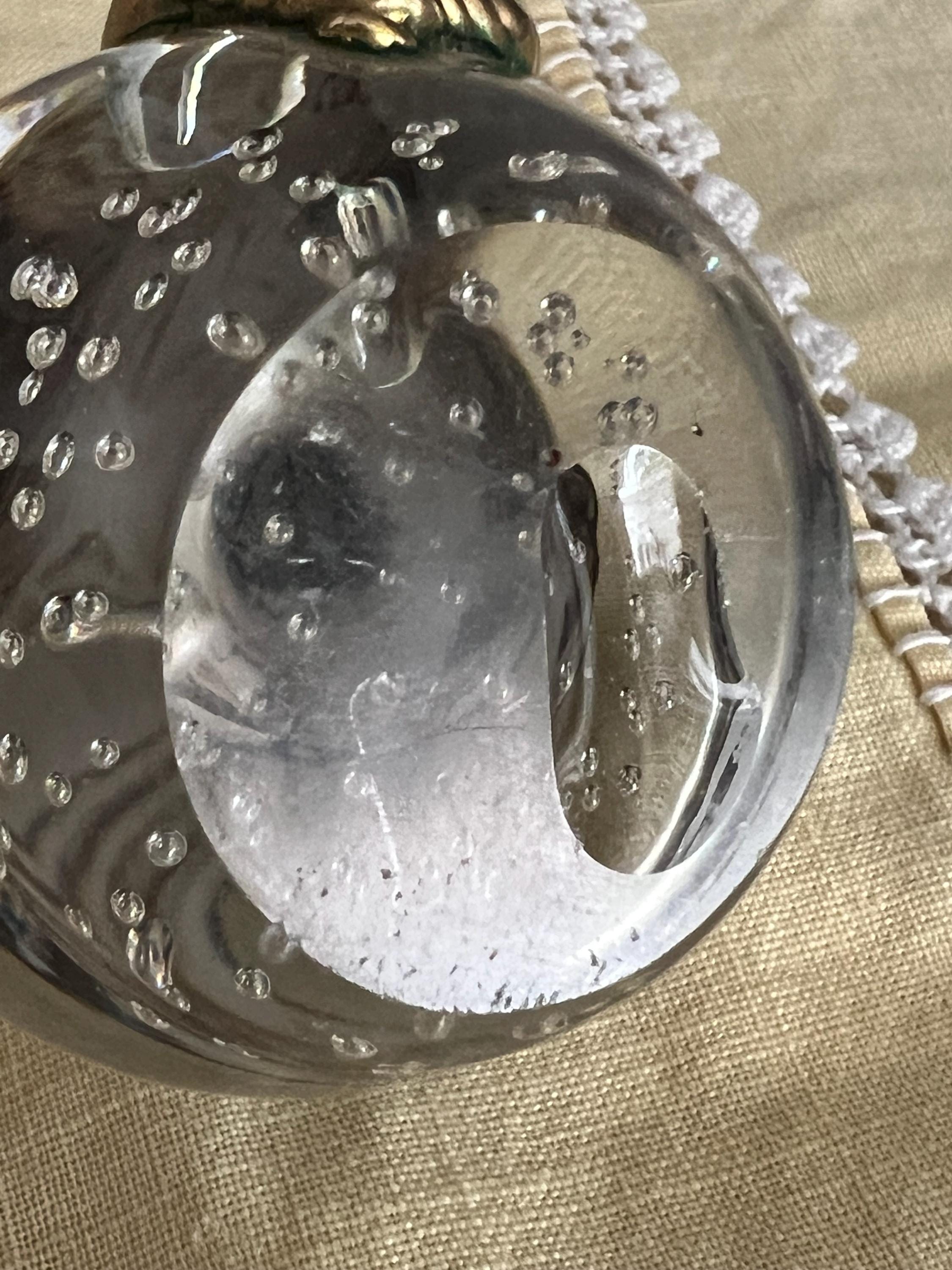 Vintage Glass Apple Paperweight With Brass Leaf - Etsy