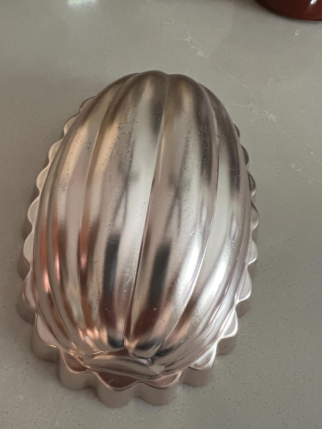Vintage Oval Fluted-edge Light Copper Tin Pudding Bread Cake Gelatin ...