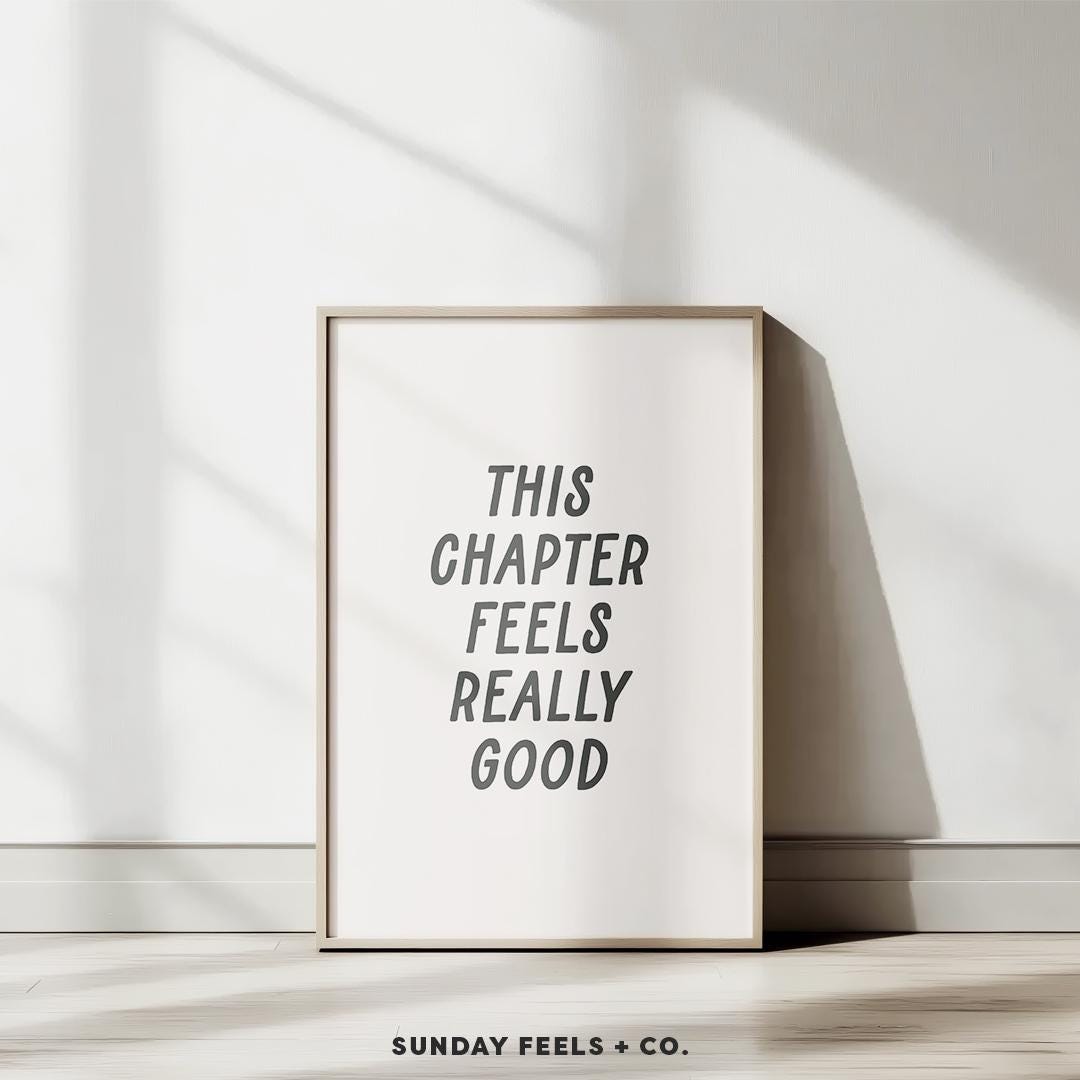 This Chapter Feels Really Good Print – Minimalist Quote Poster (digital ...