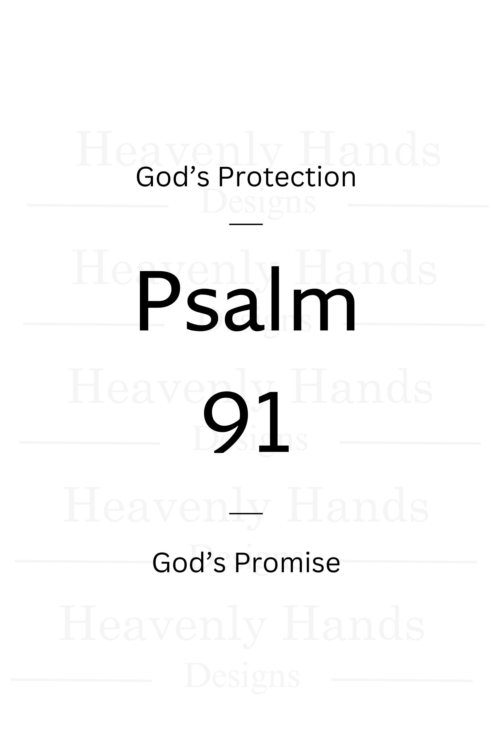 Psalm 91 Printable Wall Art God's Protection & Promise Minimalist ...
