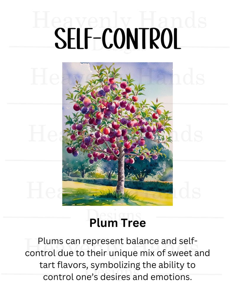 Fruit of the Spirit | Plum Tree | Printable Christian Wall Art ...
