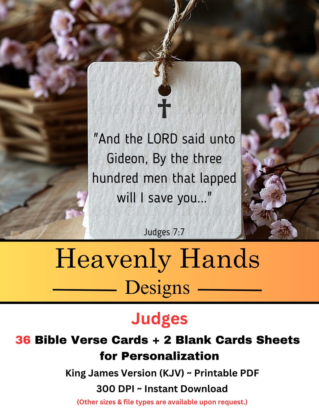 Judges Bible Verse Cards | Inspirational Printable Scripture | Key ...