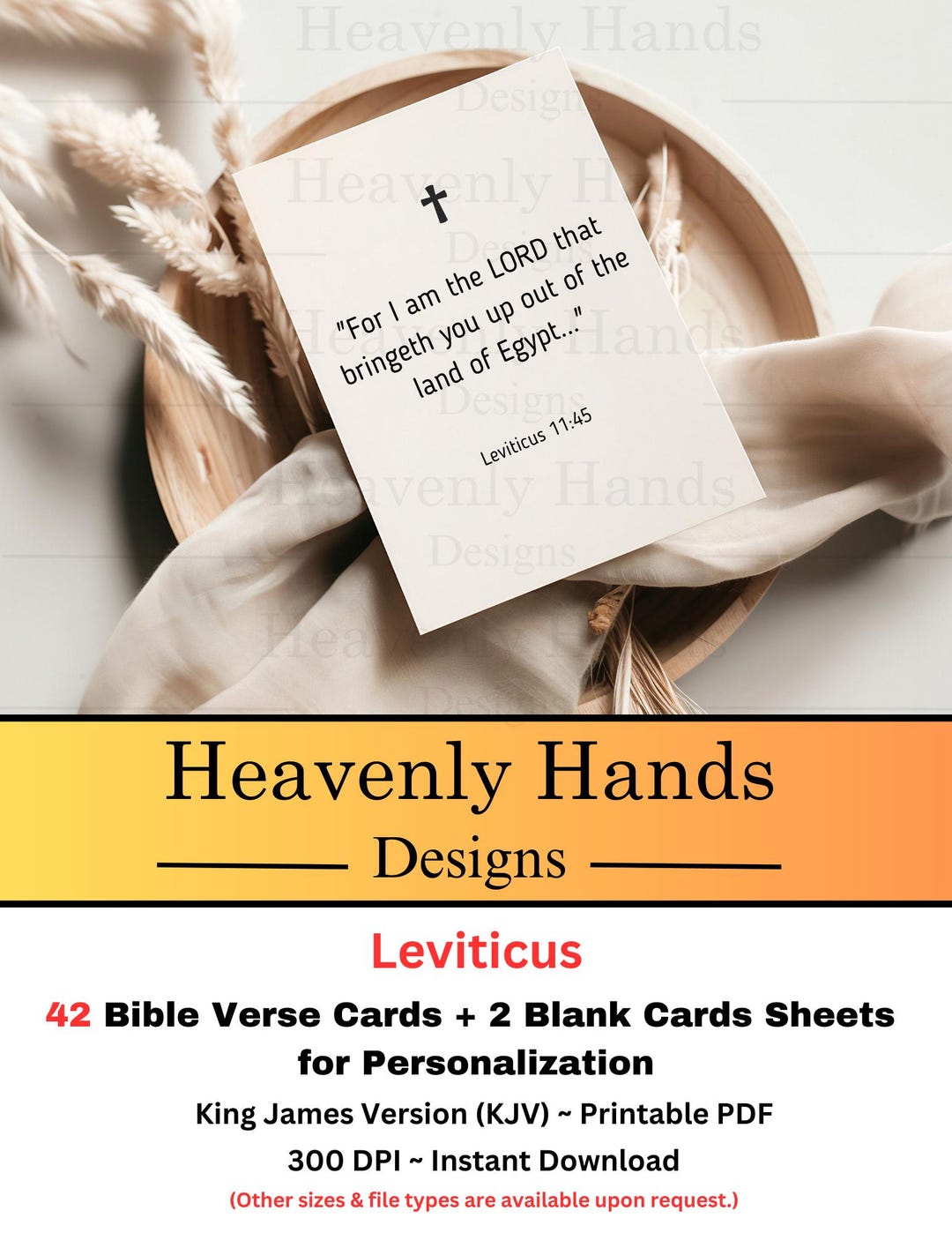 Leviticus Bible Verse Cards | Inspirational Printable Scripture | Key ...