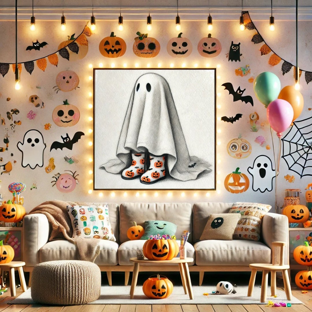 Printable Ghost Poster Collection | Spooky Halloween Wall Art Set ...
