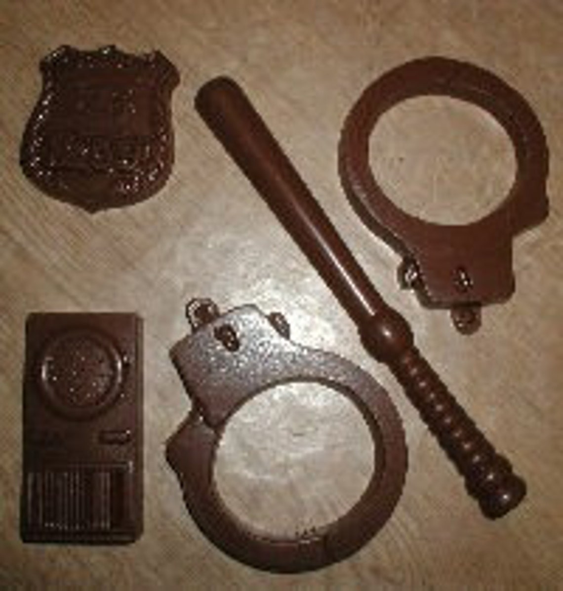 Chocolate Police Badge, Radio, Handcuffs & Nightstick - Etsy