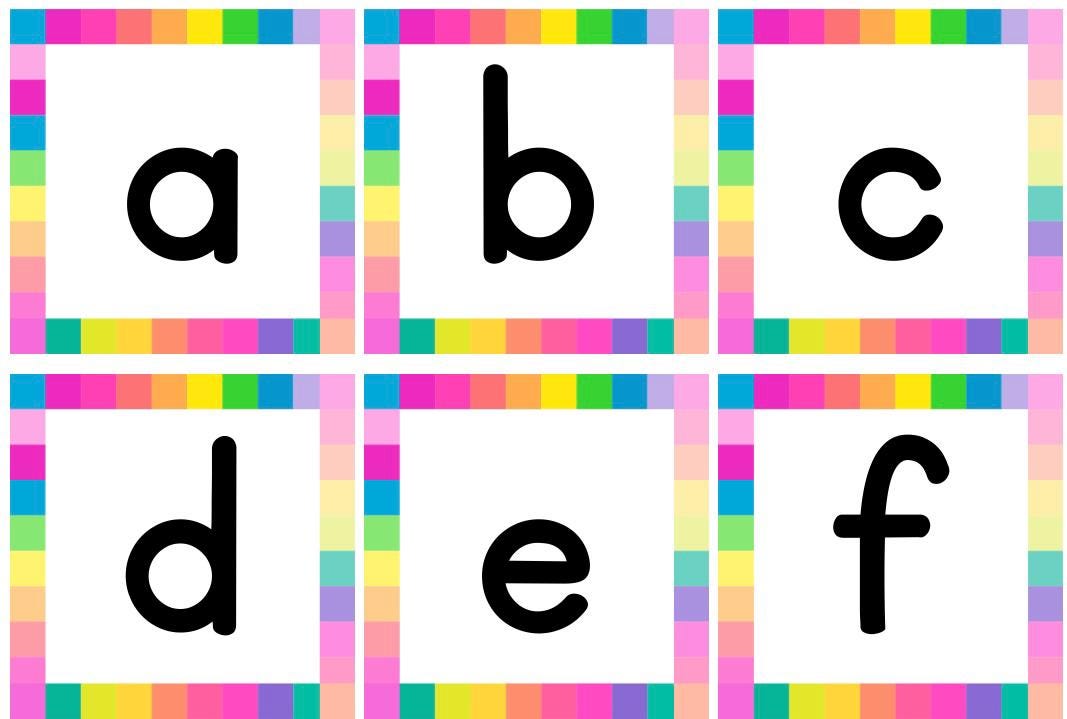 ABC Alphabet Flashcards - Upper & Lower Case - Etsy