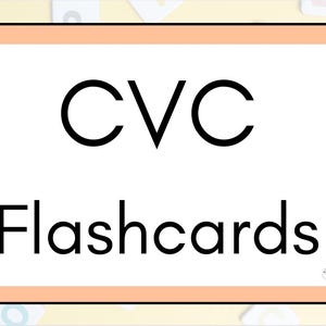 Decodable CVC Word Flashcards - Etsy
