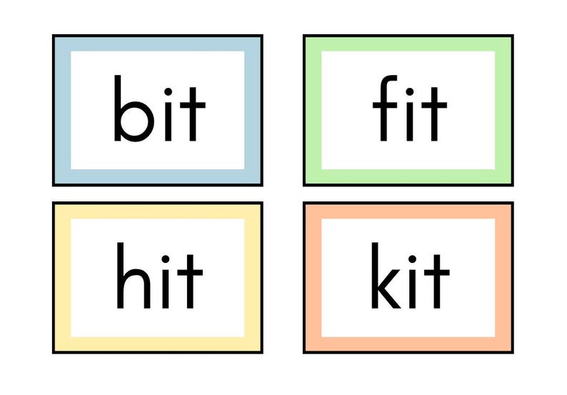 Decodable CVC Word Flashcards - Etsy