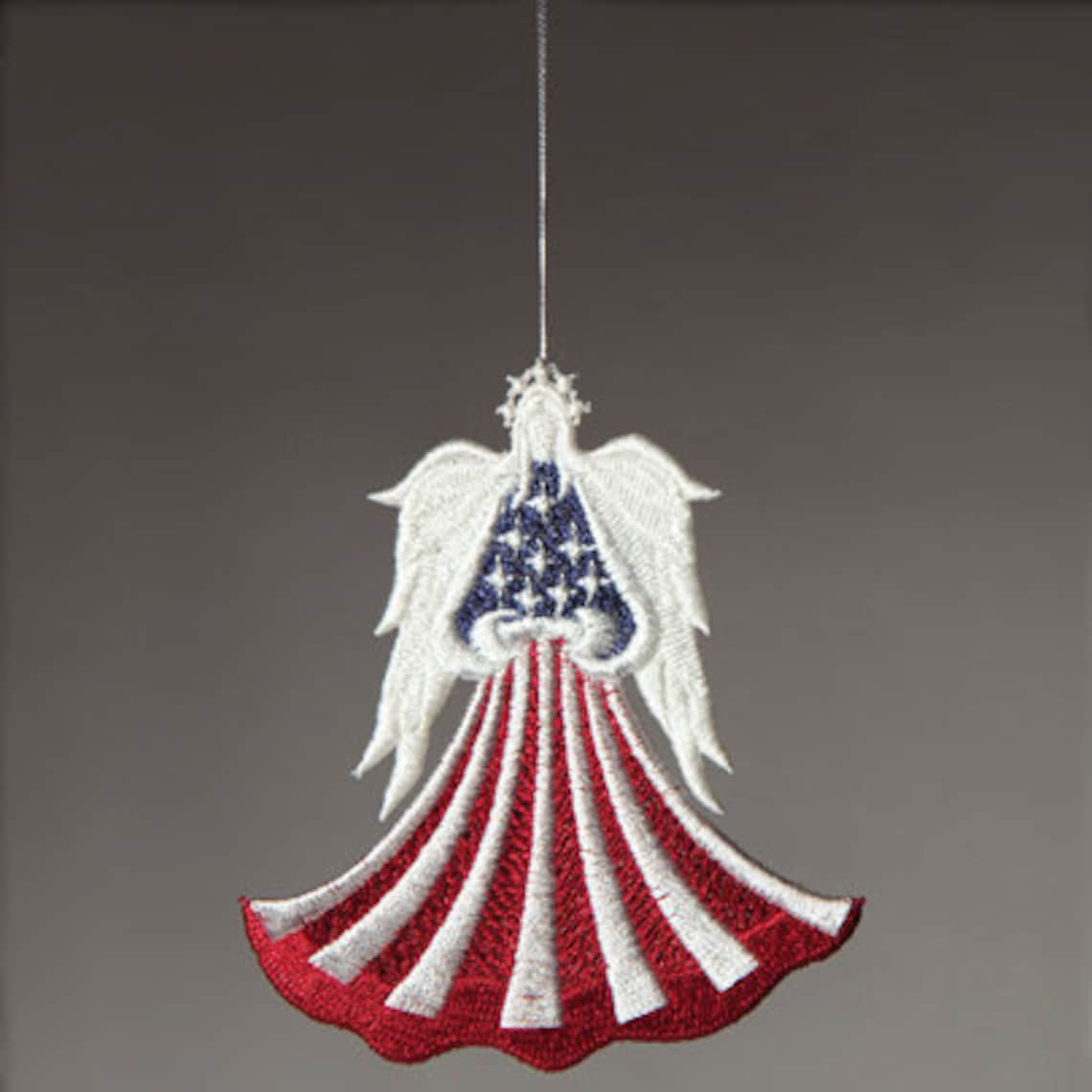 Angel Ornament, Patriotic, Flag, Lace Angel, Memorial Angel - Etsy