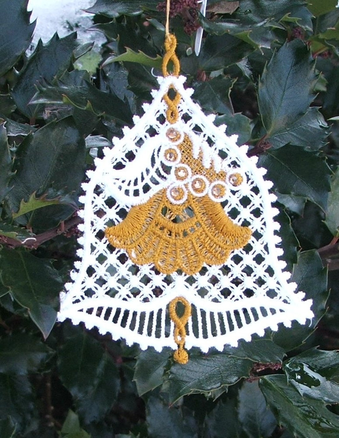 Bell Ornament, Wedding Bell, Embroidered Lace Bell - Etsy