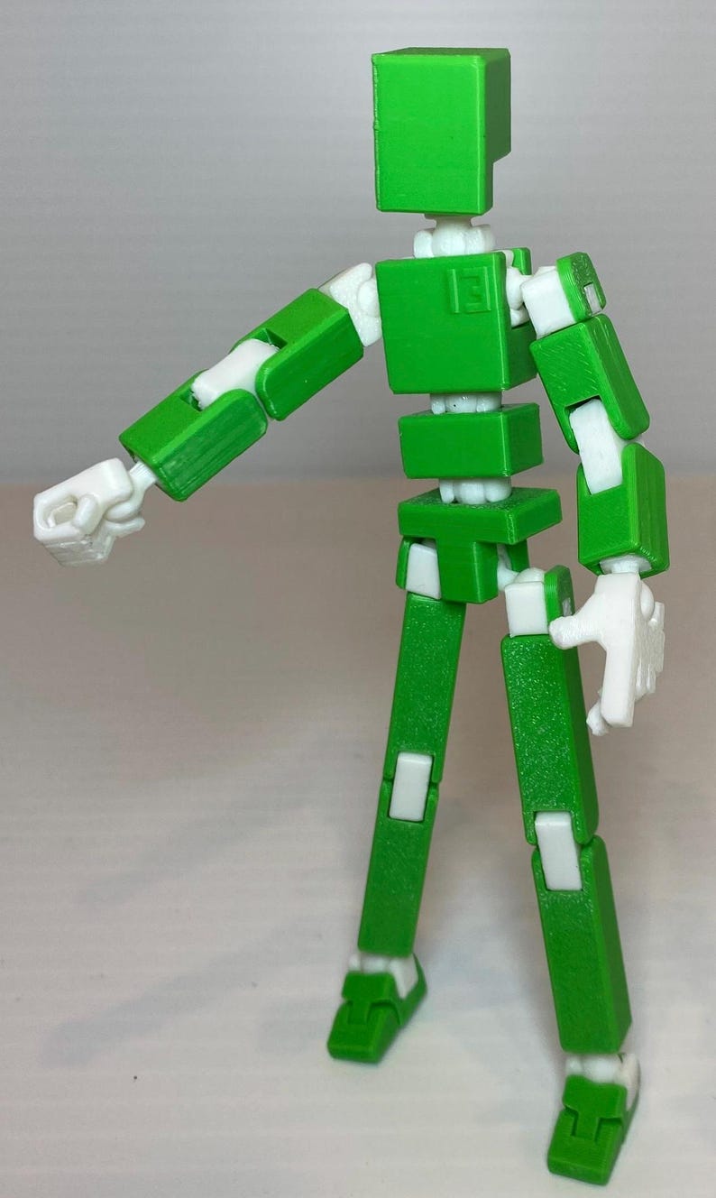 Easy 13 Articulated Action Figure 3d Printed Poseable Custom Toy Etsy