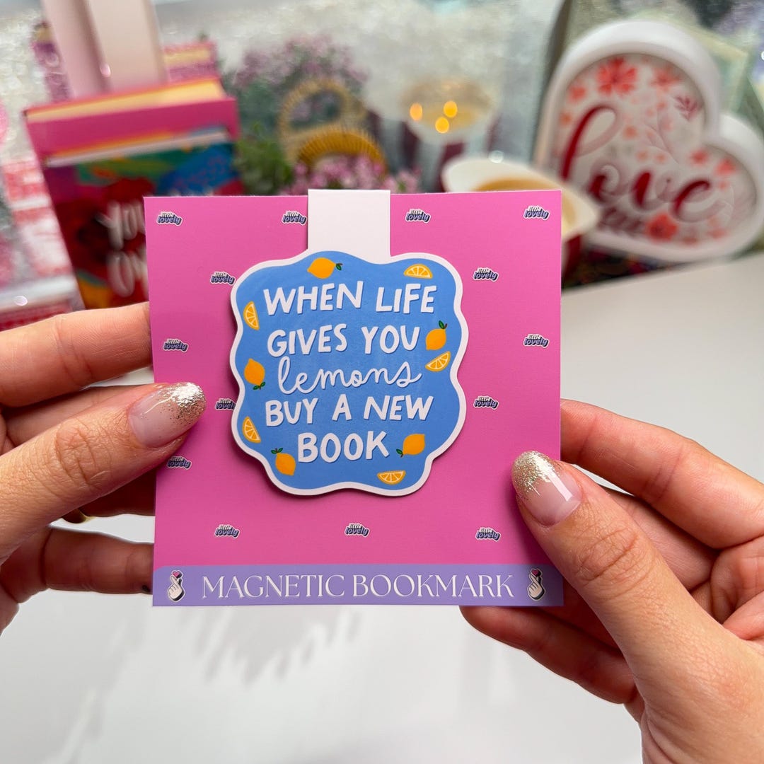 Lemon Quote Magnetic Bookmark, Book Lover Gift - Etsy