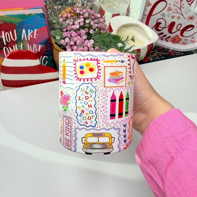 Teacher Mug – Be Kind Colorful Classroom Coffee Cup for Educators - Etsy