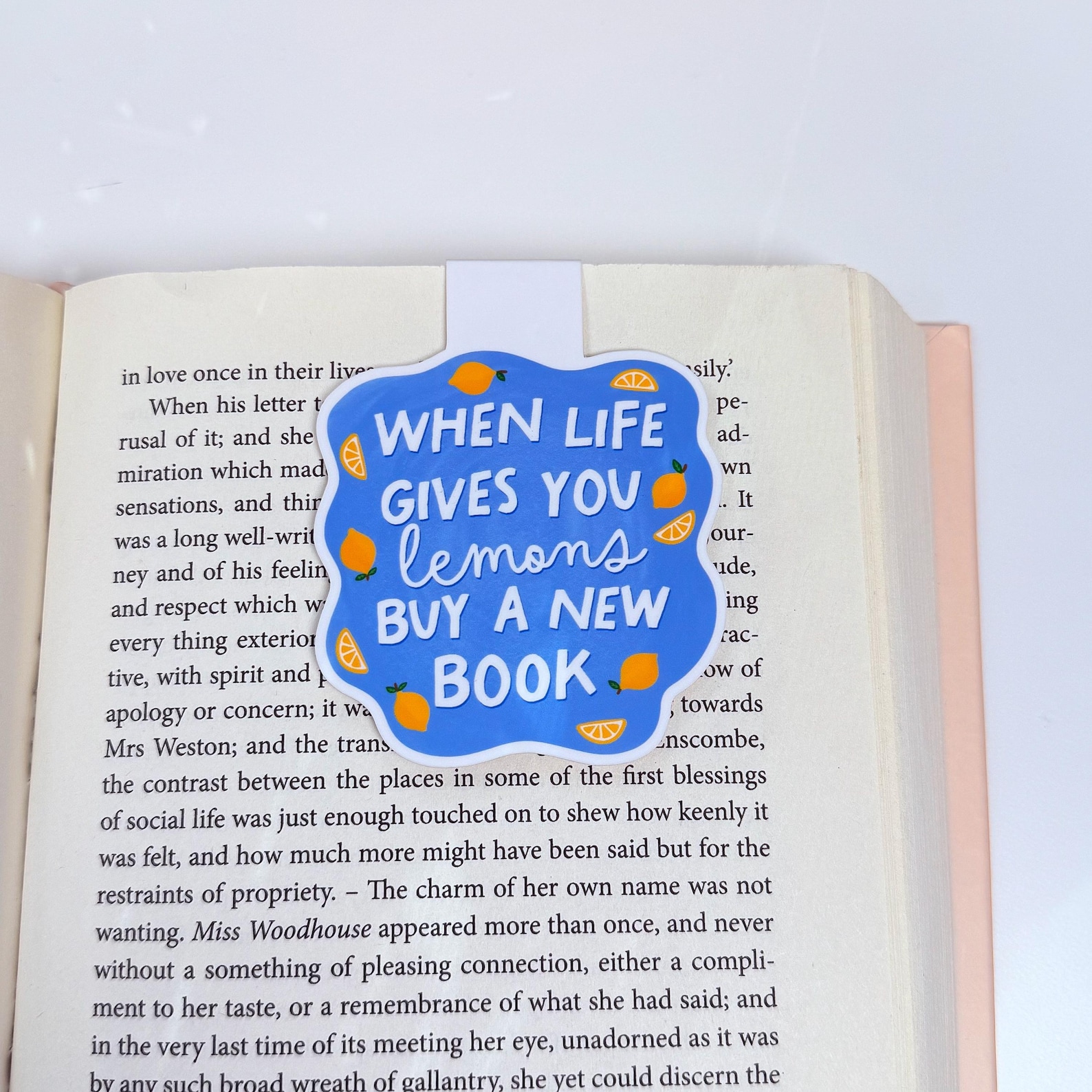 Lemon Quote Magnetic Bookmark, Book Lover Gift - Etsy