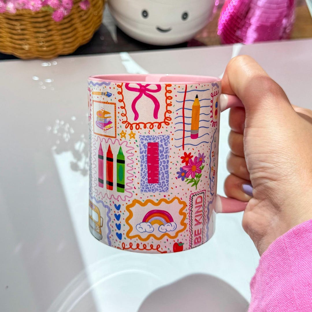 Teacher Mug – Be Kind Colorful Classroom Coffee Cup for Educators - Etsy