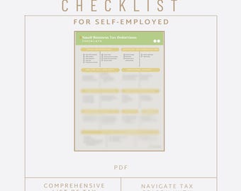 Small Business Expense List | Tax Deduction Checklist and Deduction ...