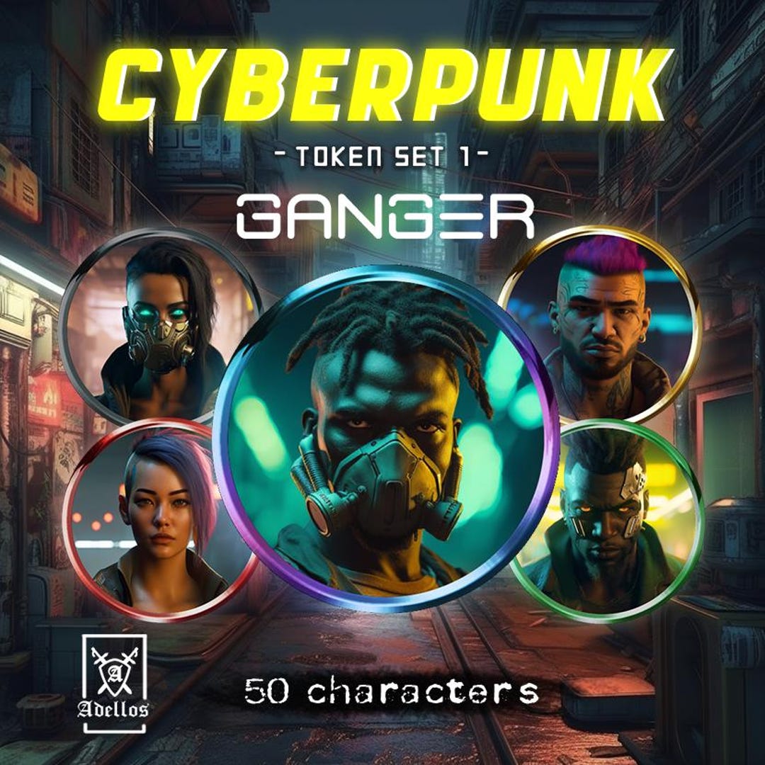 Adellos Cyberpunk Token Set 1: Ganger - Etsy