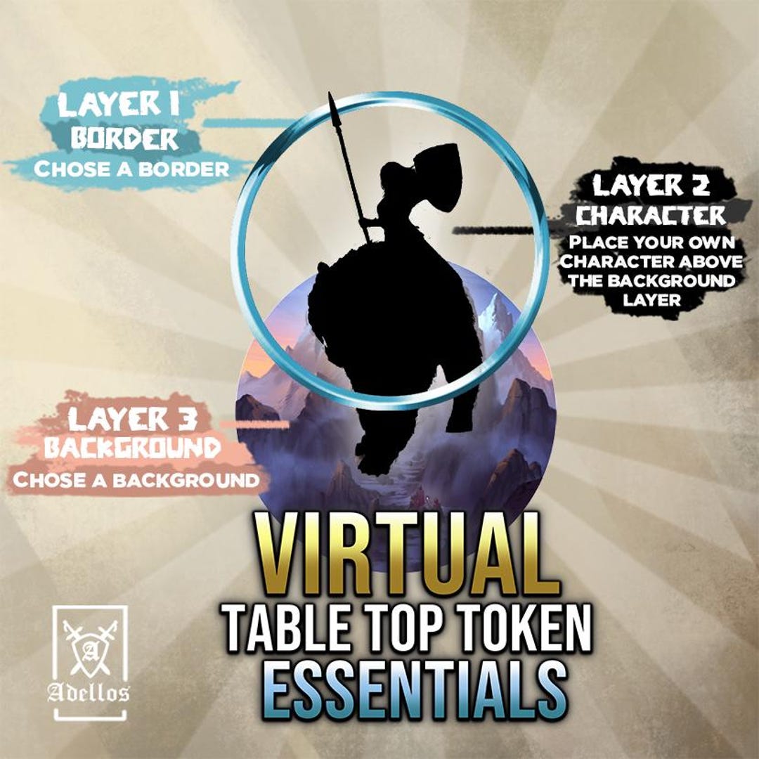 VTT Pnp Essentials for Tokens: Frames and Backgrounds Adellos - Etsy