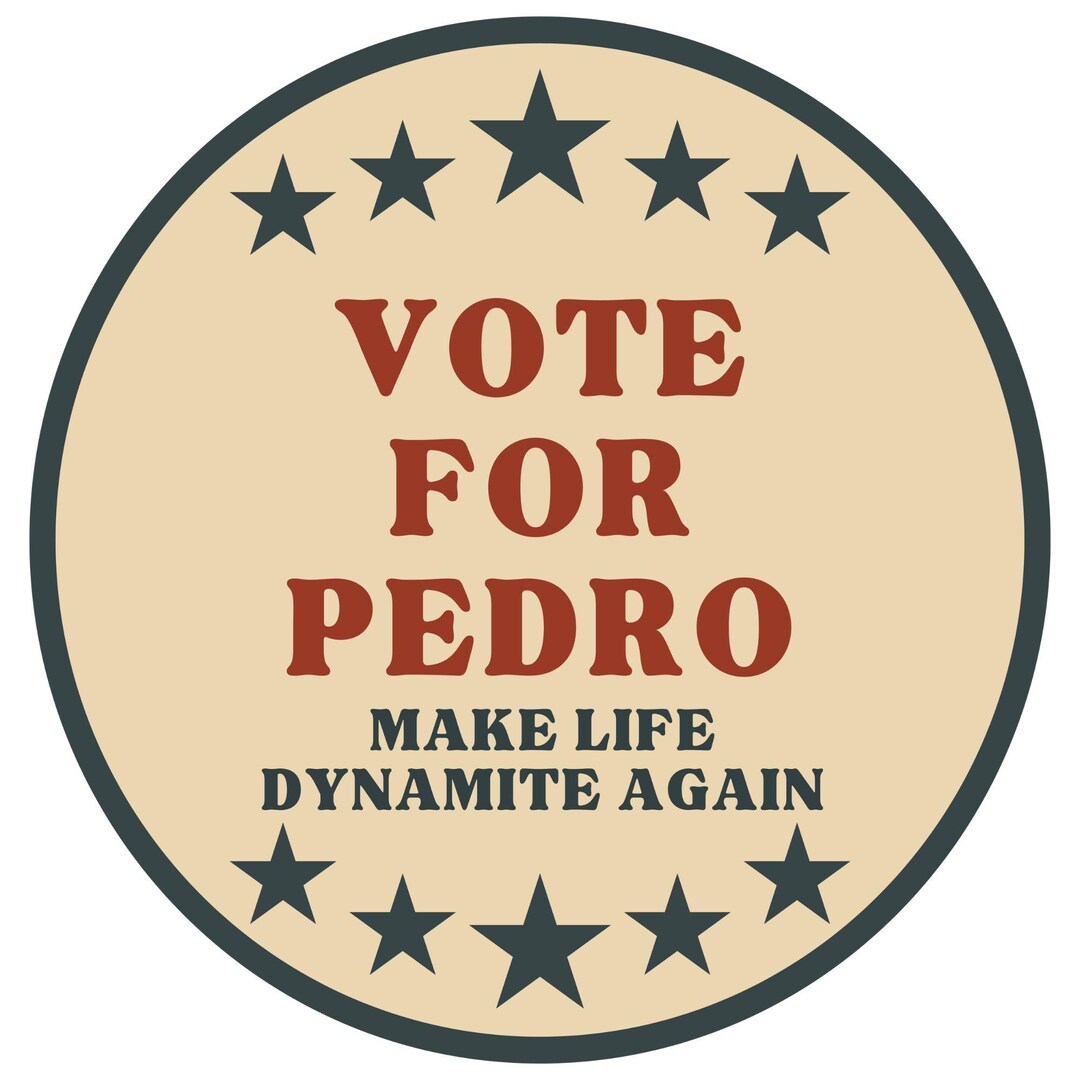 Vote for Pedro Retro T-shirt Design PNG | Vintage Typography-funny ...