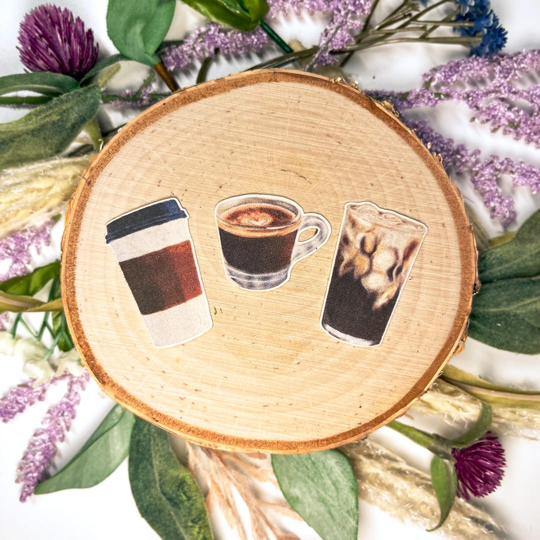 Mini Coffee Stickers: Hand-drawn Espresso, Iced Coffee, To-go Cup ...