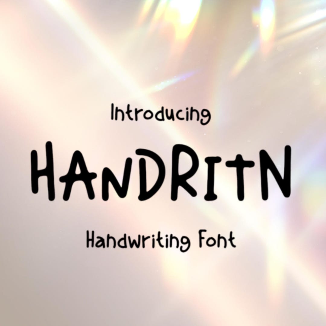 Handritn Font Font|digital Planner Font | Preppy Font | Chunky Font ...
