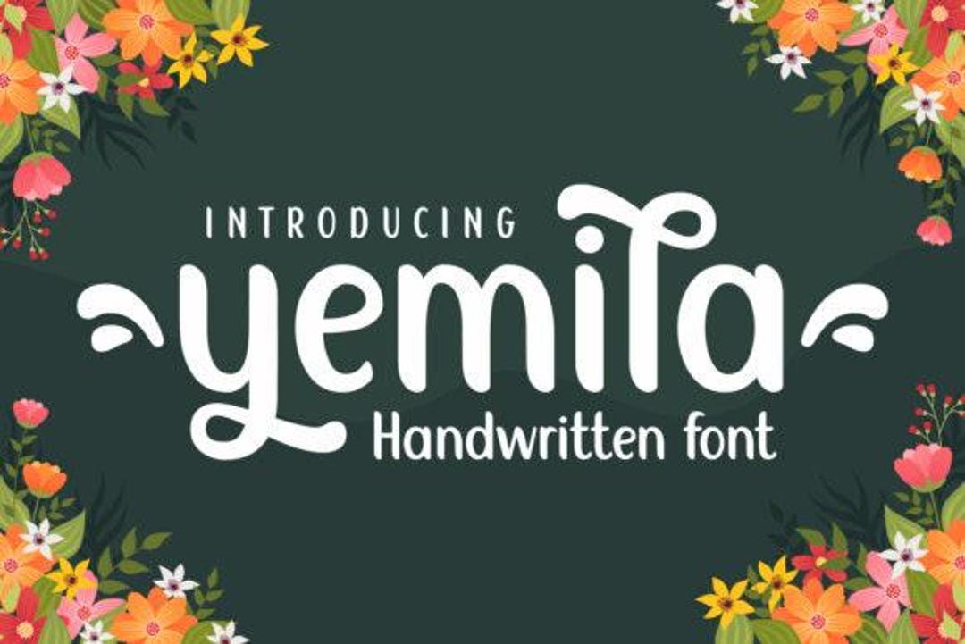 Yemila Font, Script Font With Tails, Beautiful Font, Vintage Font ...
