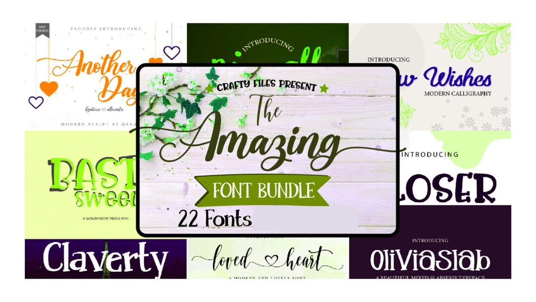 The Amazing Fonts Bundle| Retro Font | Groovy Fonts | Cricut Font ...