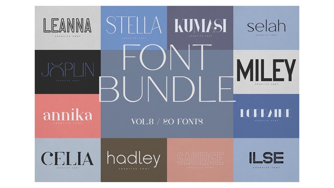 Font Bundle Volume 8 20 Fonts| Retro Font | Groovy Fonts | Cricut Font ...