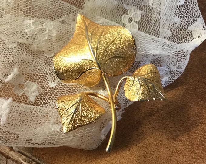 Signed BOND BOYD Gold Filled Floral Leaf Brooch Pin 1960’s 1970’s - Etsy