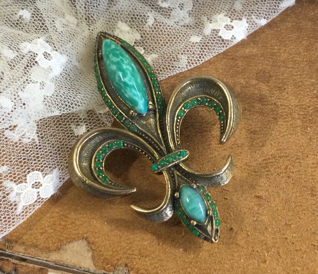 Superbe ballotini en verre vert chiné doré vieilli fleur de - Etsy France