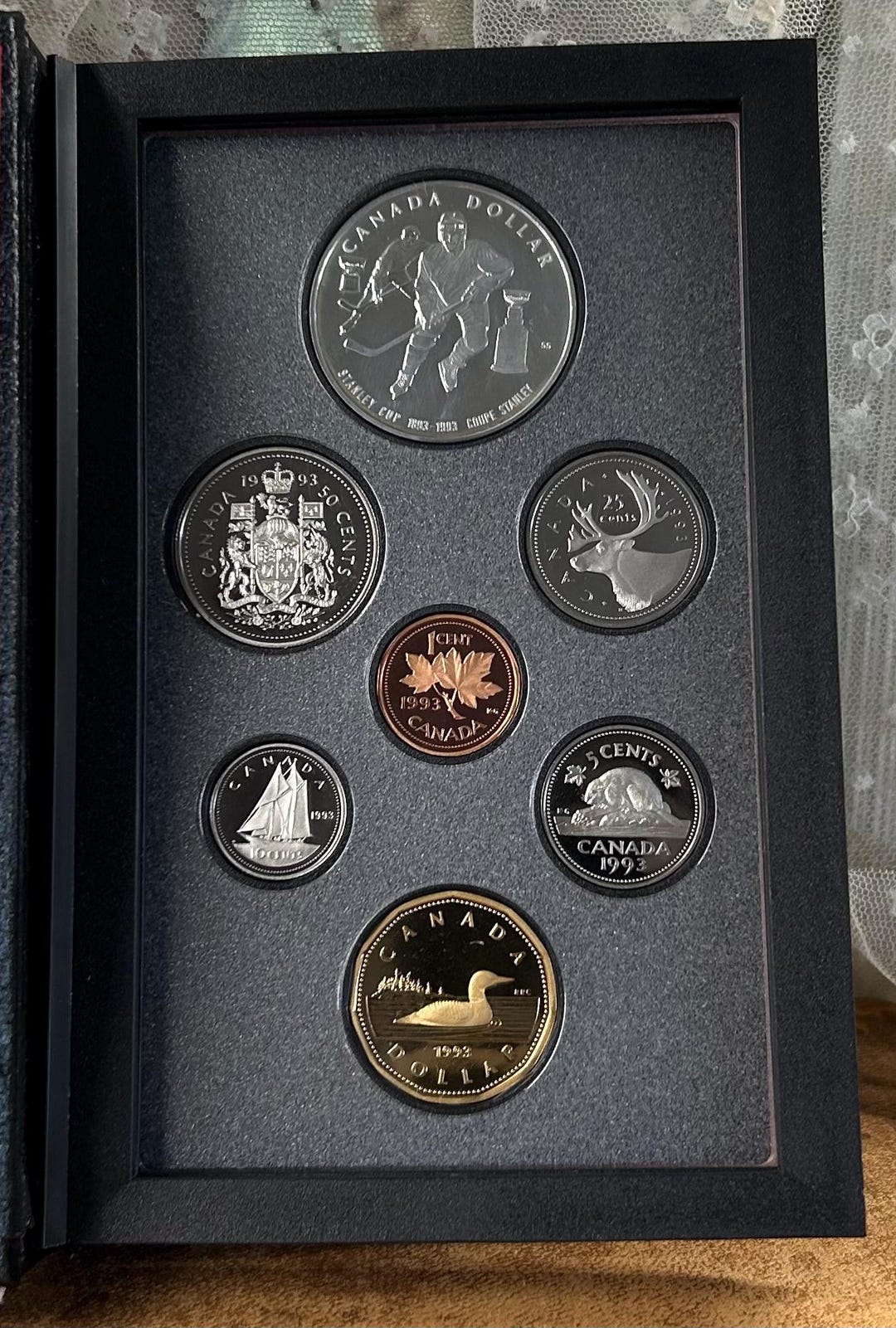 1993 ROYAL CANADIAN MINT Proof Set of Canadian Coinage Including ...
