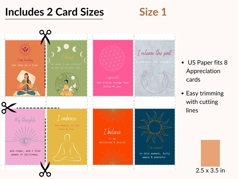 40 Positive Affirmation Cards, Printable Inspirational Quote Cards ...