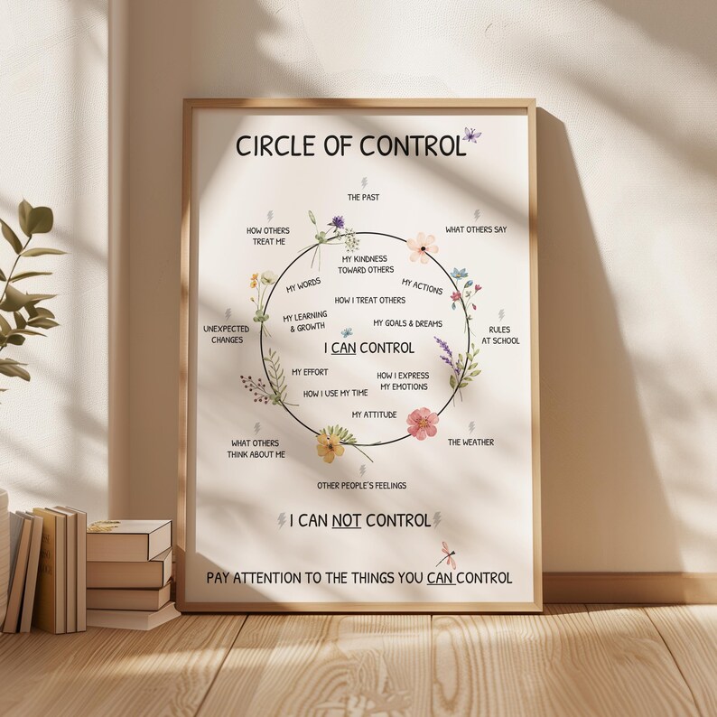 Things I Can Control, Growth Mindset, Trauma Therapy, Emotions Poster ...