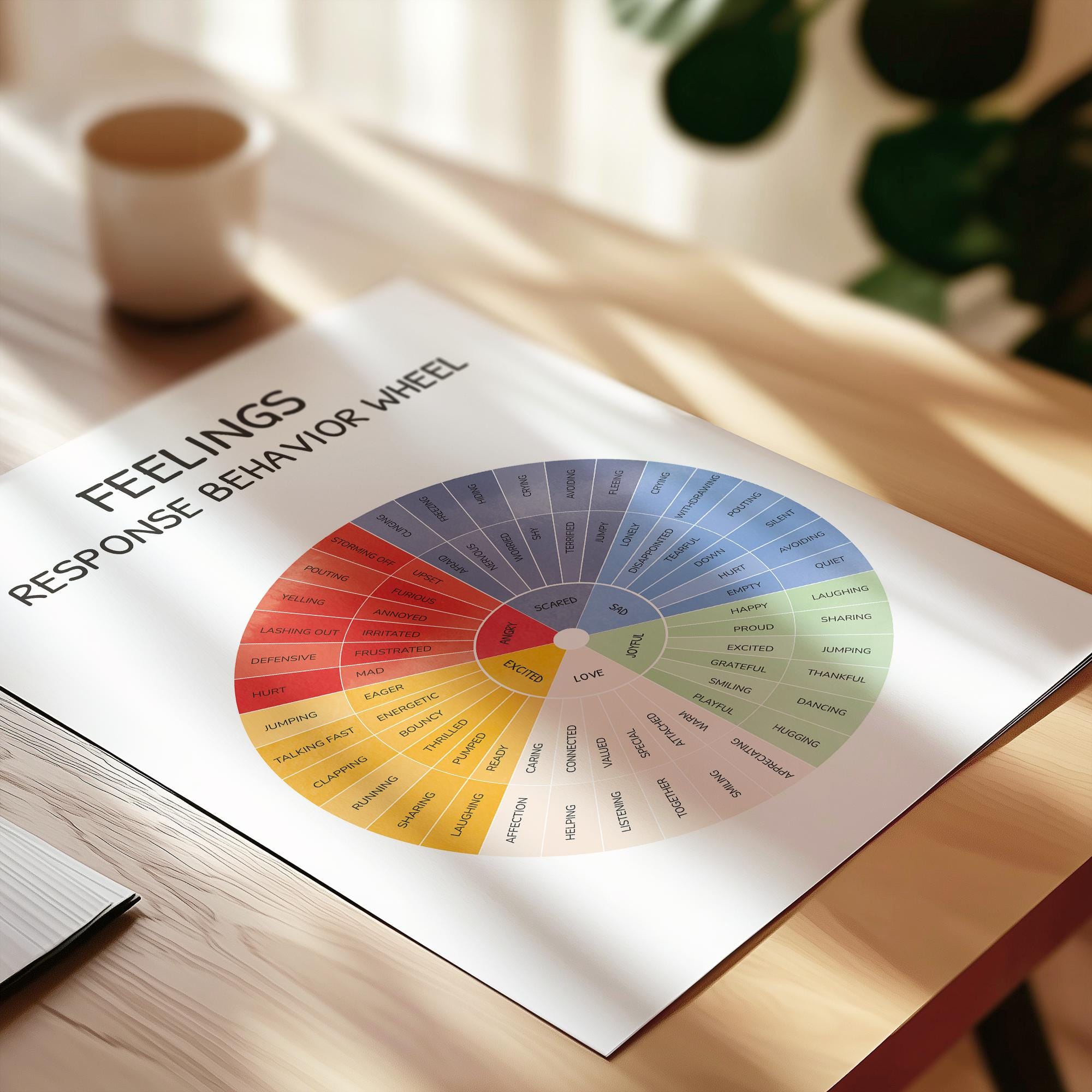 Wheel of Emotions, Feelings Wheel, Emotions Poster, Zones of Regulation ...