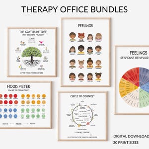 5 Mental Health Bundle, Calming Corner Poster, Feelings Poster, Coping ...