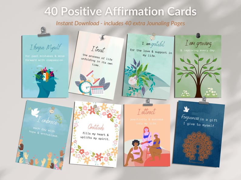 Positive Affirmation Cards Inspirational Quote Cards Affirmation Cards ...