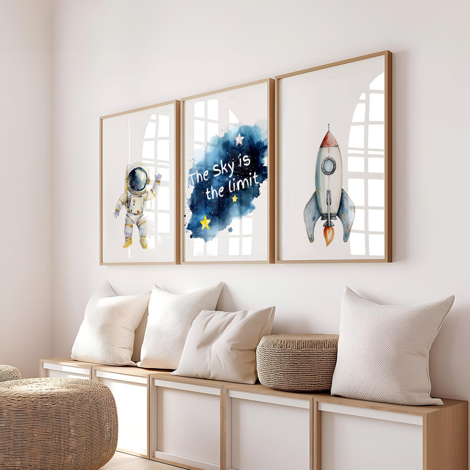 Nursery Decor Space Boy, Outerspace Theme, Space Printable, Rocketship ...