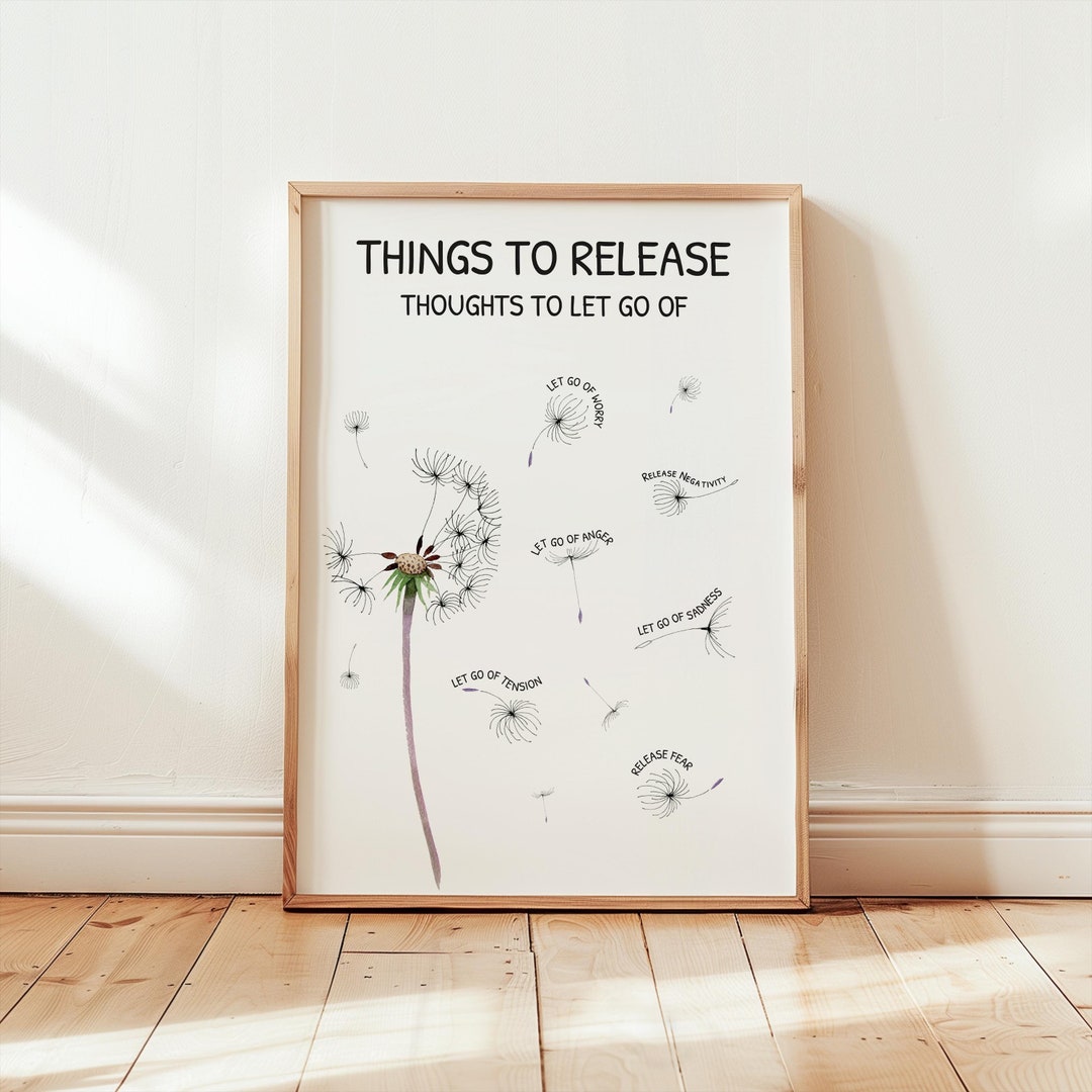 Things to Release, Growth Mindset, Trauma Therapy, Emotions Poster ...