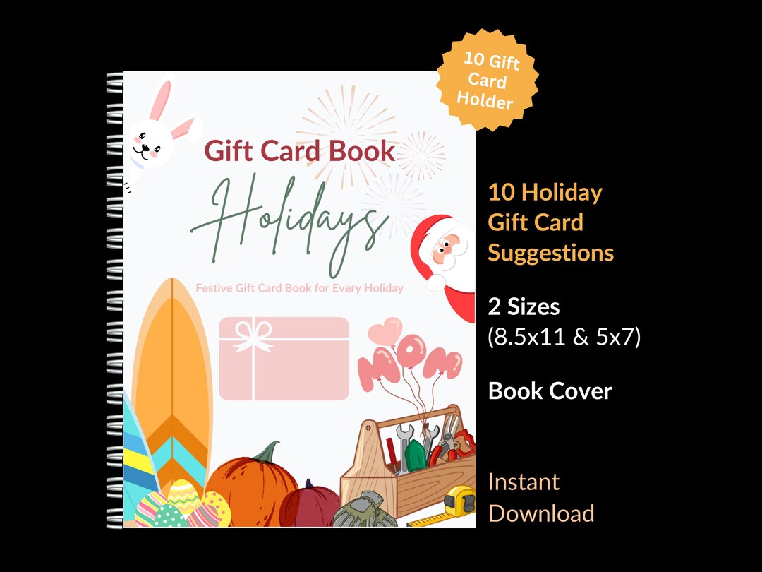 Gift Card Book Holiday Gift Card Holiday Voucher Christmas Giftcard ...