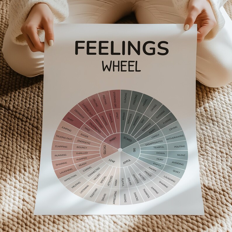 Feelings Wheel, Emotions Poster, Zones of Regulation, Calming Corner ...