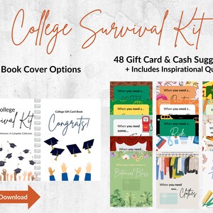 Graduation Gift Card Book, College Survival Kit, Graduation Keepsake ...