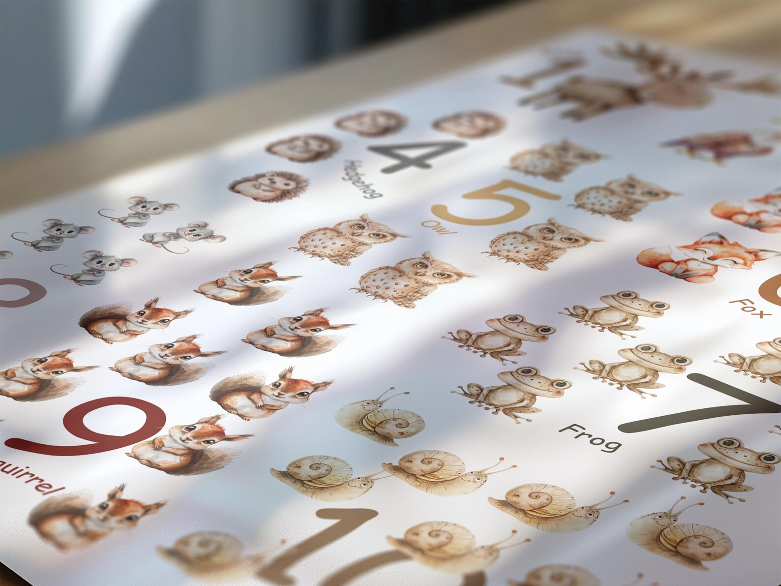 Woodlands Nursery Set of 3, Alphabet Numbers Posters, Woodland Nursery ...