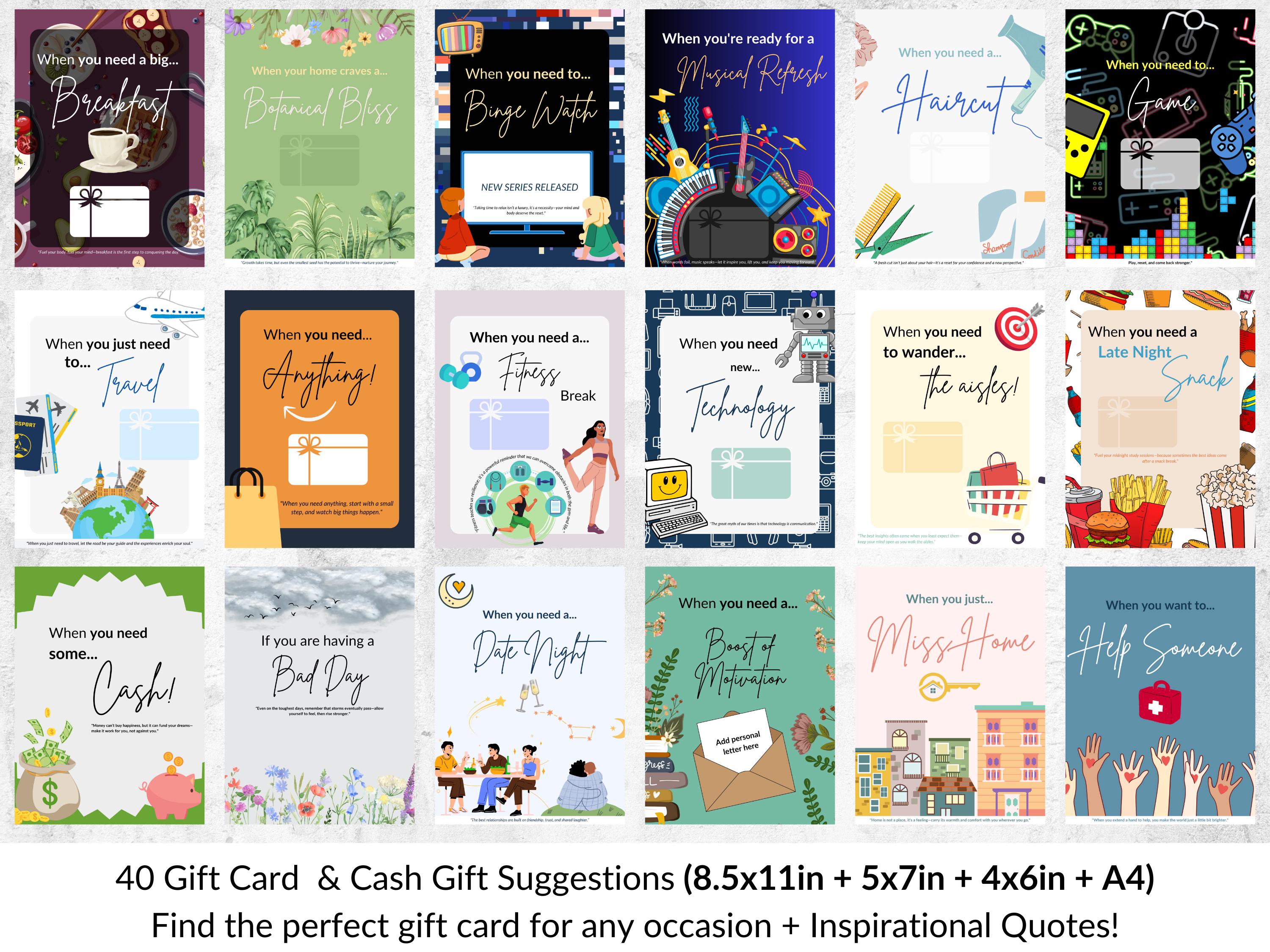 Christmas Gift Card Book, 40 Gift Card Holder, Gift for Teens, Keepsake ...