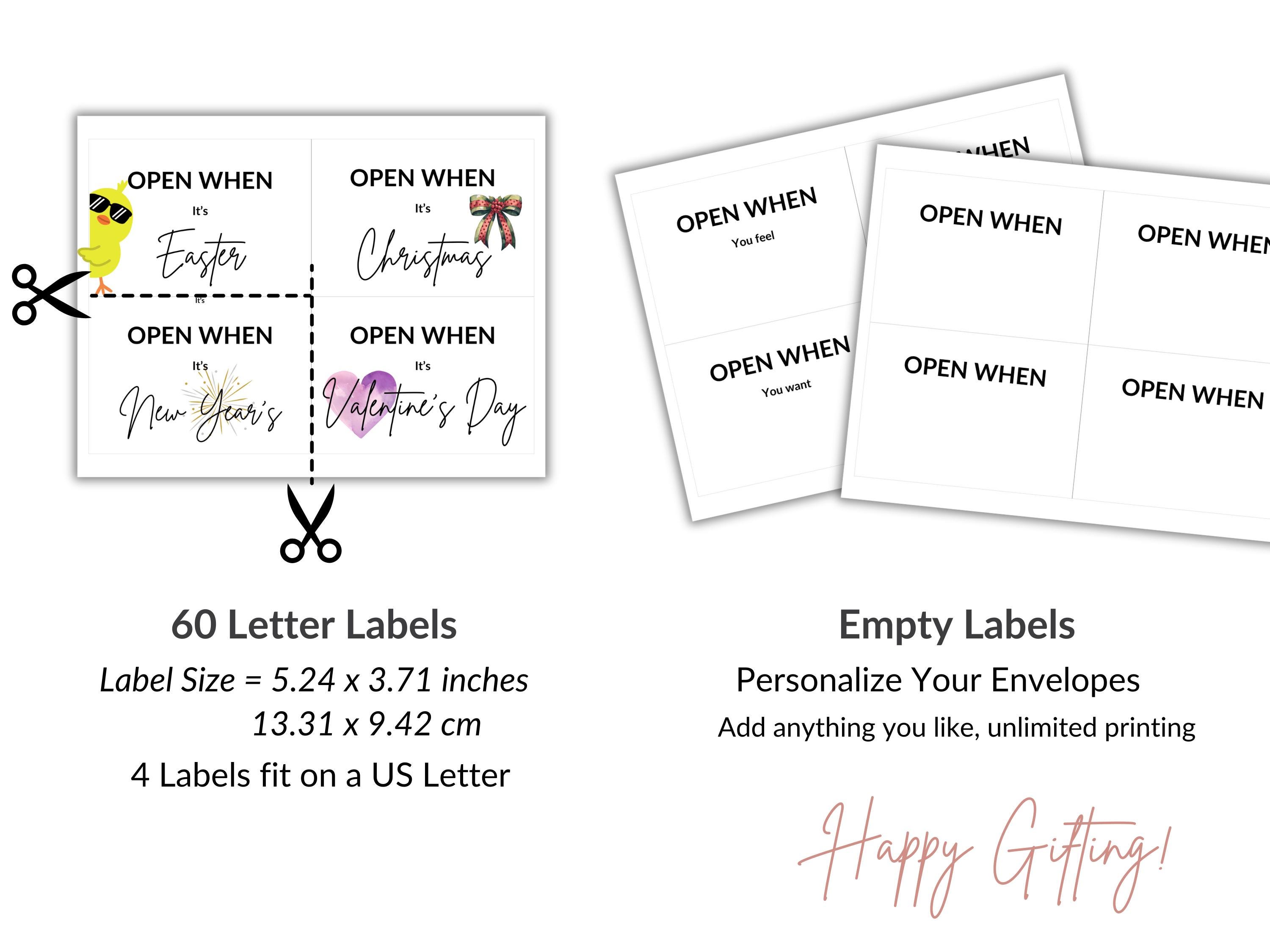 Open When Letters, College Survival Kit, College Care Packages, Open ...