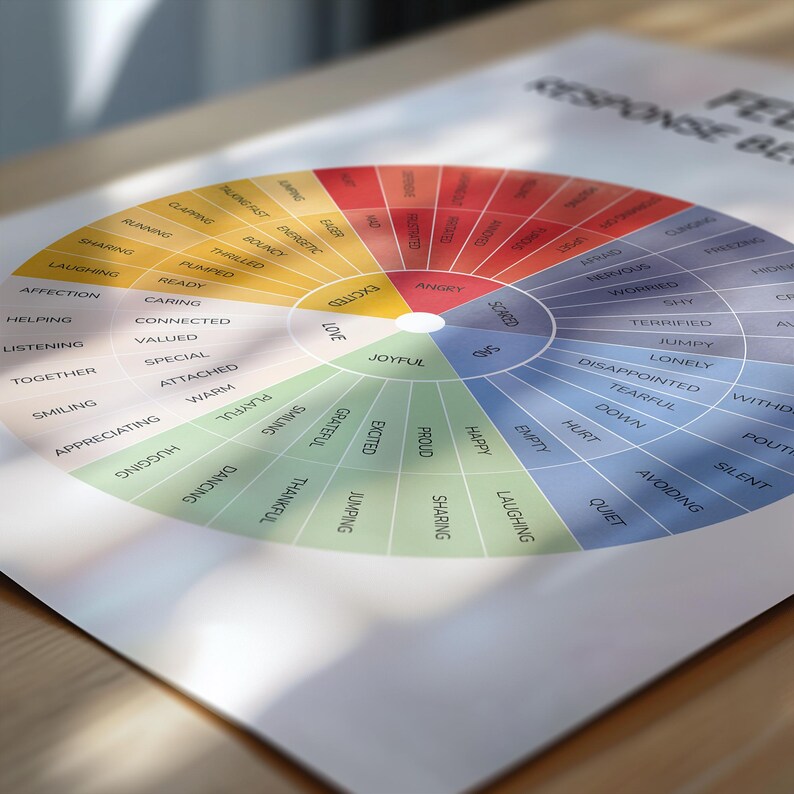 Wheel of Emotions, Feelings Wheel, Emotions Poster, Zones of Regulation ...