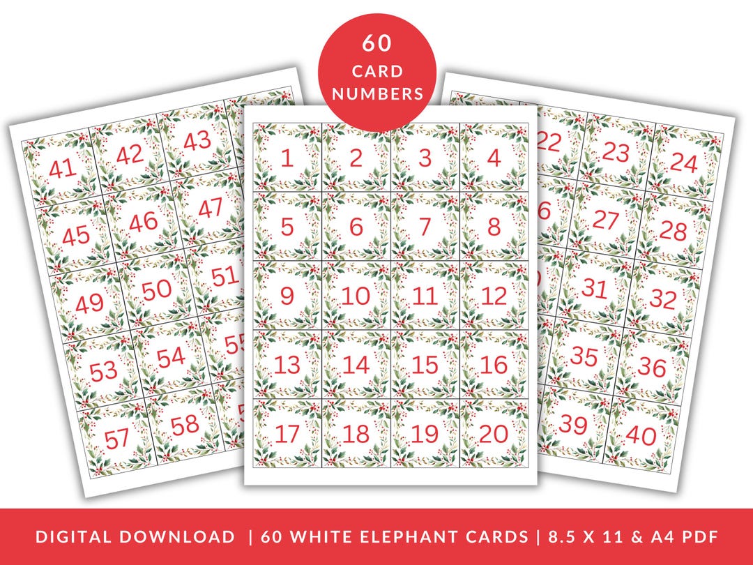 White Elephant Numbers, Work Party Games, Holiday Family Feud, NYE ...