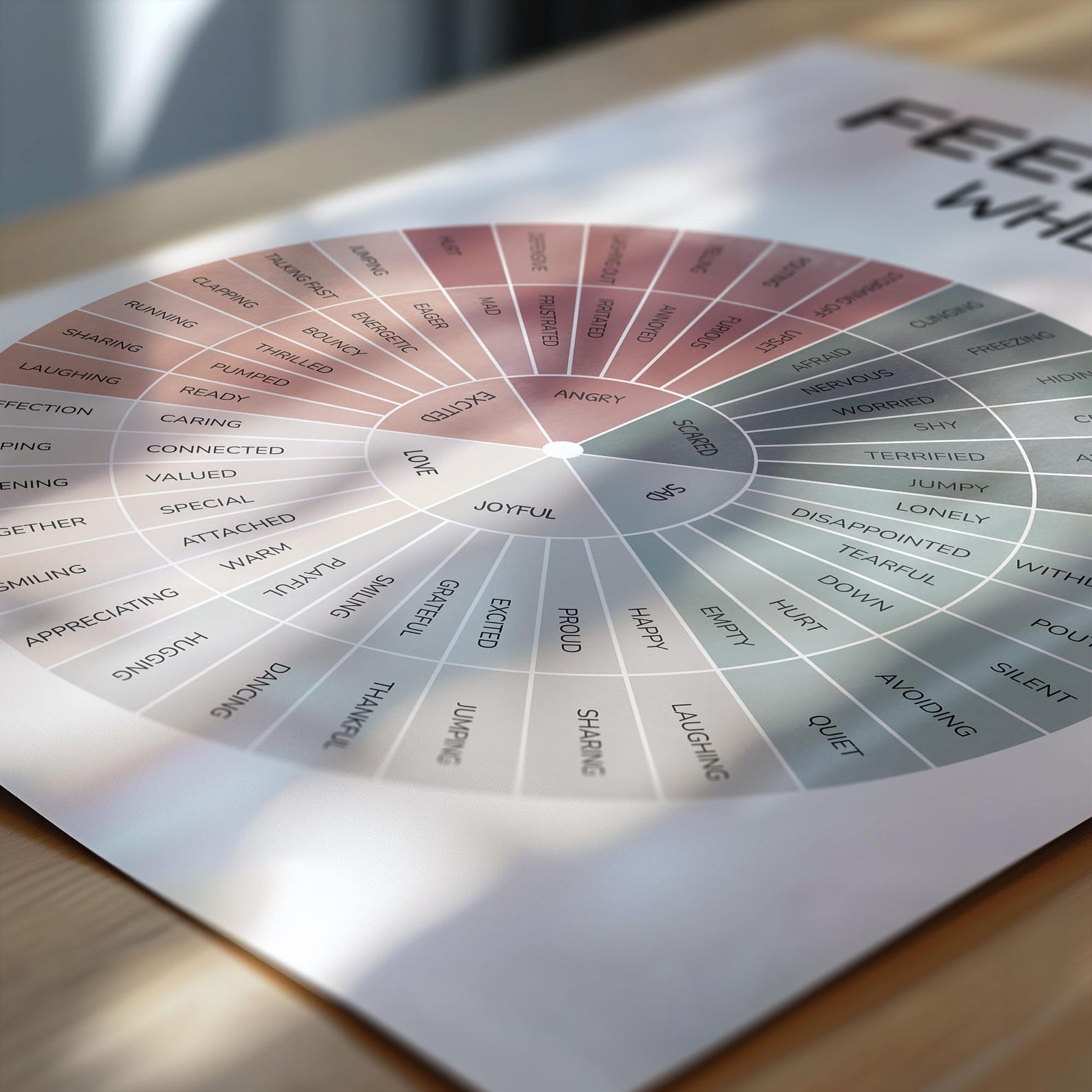 Feelings Wheel, Emotions Poster, Zones of Regulation, Calming Corner ...