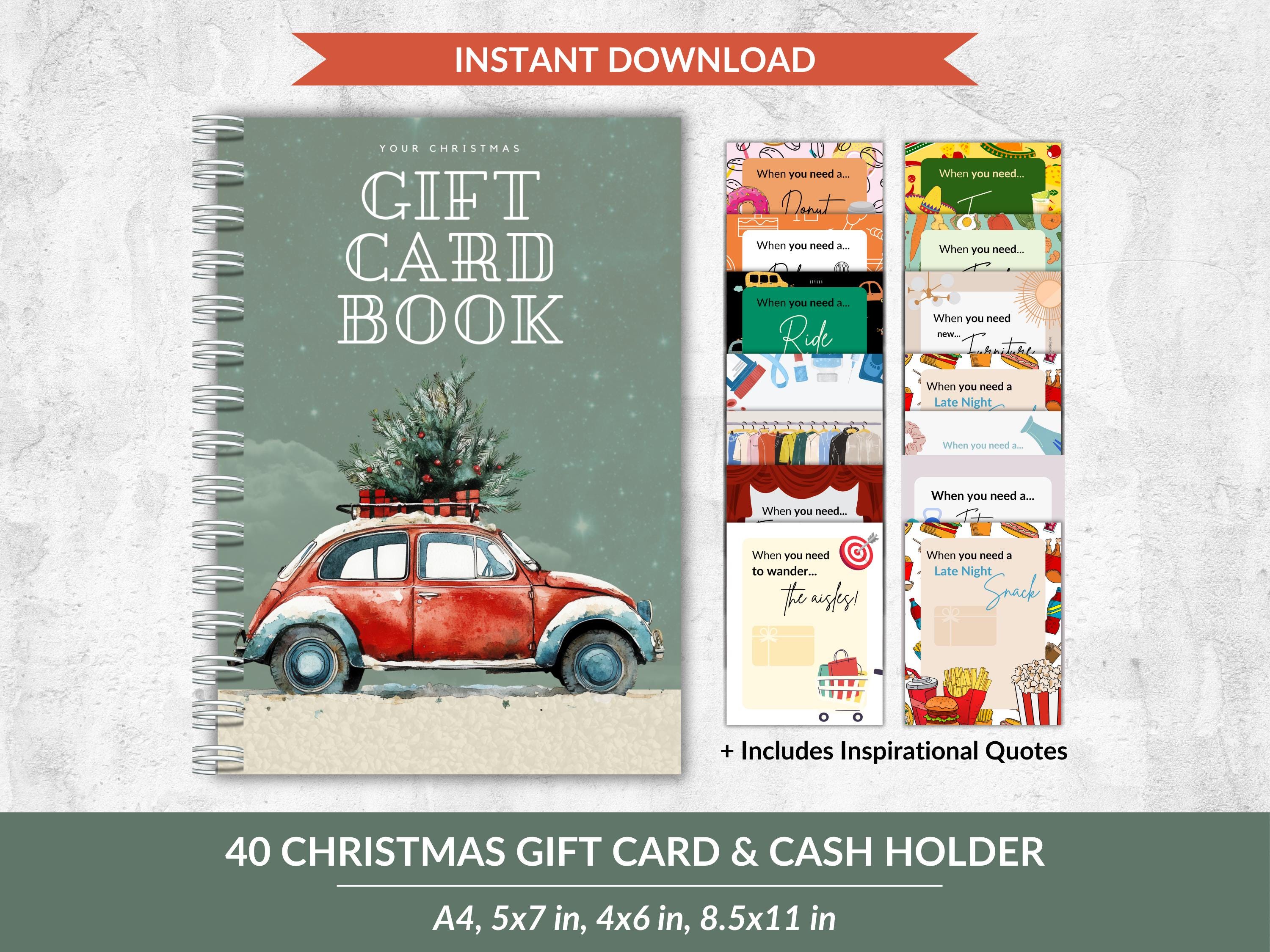 Christmas Gift Card Book, 40 Gift Card Holder, Gift for Teens, Keepsake ...